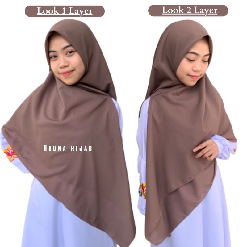 Jual Jilbab Segitiga Instan Syari Jumbo 2 Layer Bolak Balik 145cm ...