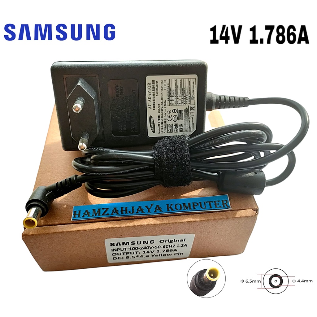 Jual 14V 1.786A 25W Adapter SAMSUNG LCD Monitor Charger S24D300H C27F398FWN LED-LIT S22C S23C ...