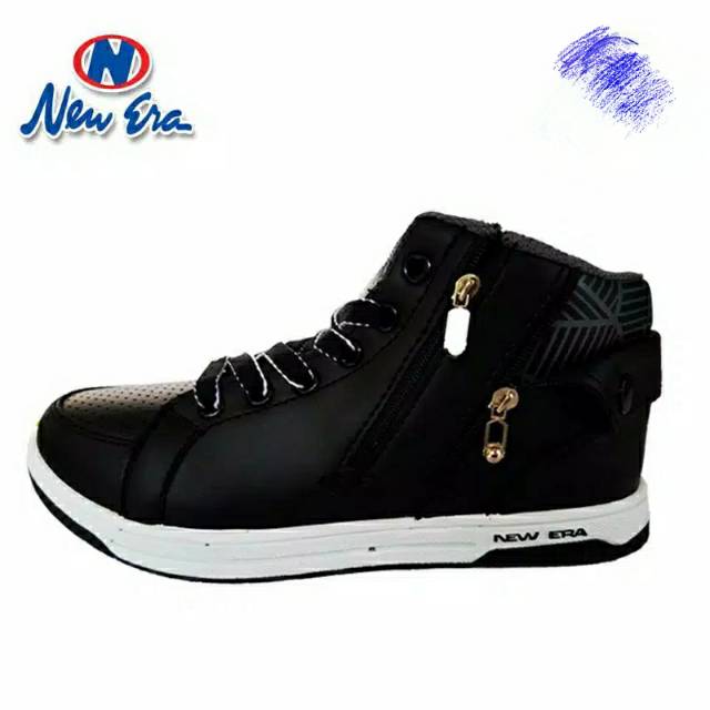 Jual Sepatu New Era Tuscany hitam-putih | Shopee Indonesia