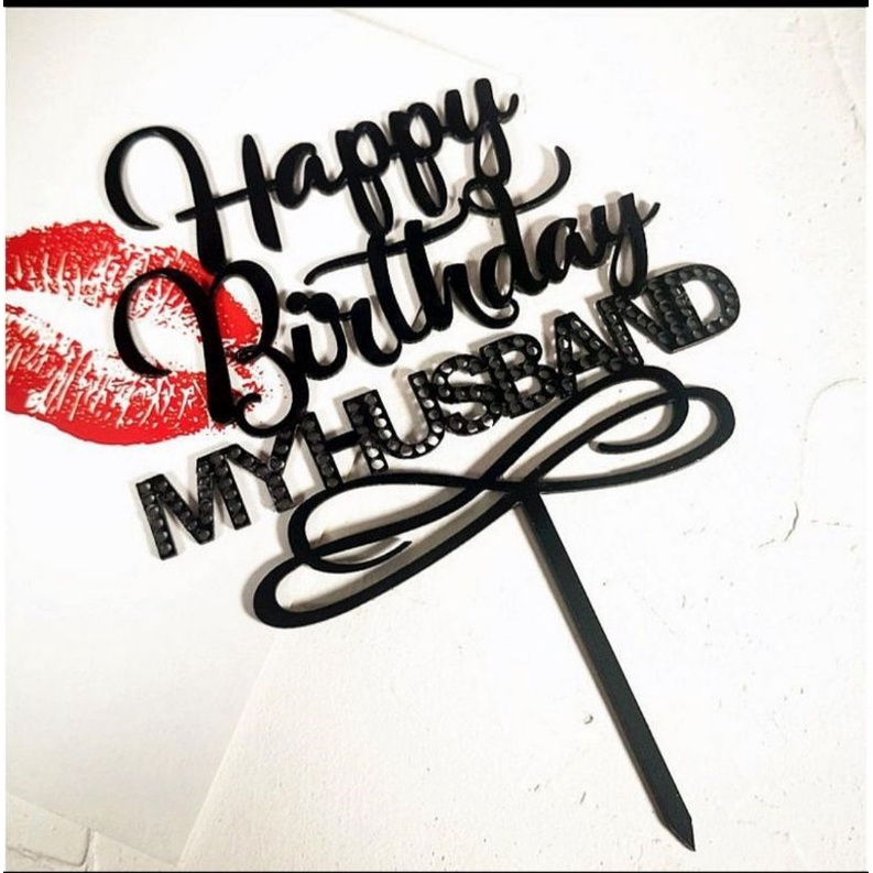 Jual Topper Acrilic Dekorasi Cake Kue Ultah Ulang Tahun Happy Birthday ...