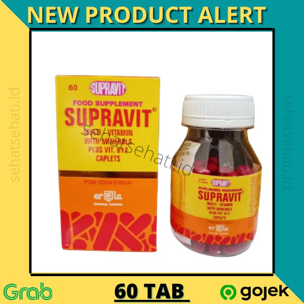 Jual Supravit Suplemen Food Multivitamin 60 Kaplet | Shopee Indonesia