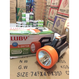 Jual LUBY SENTER 2675B LAMPU DARURAT EMERGENCY LAMP 2IN1 CAS CHARGE ...