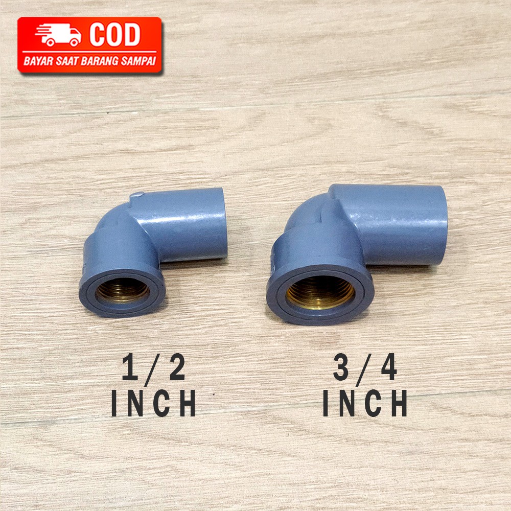 Jual ELBOW KNEE DRAT DALAM KUNINGAN PVC RUCIKA AW 1/2 INCH 3/4 INCH | Shopee Indonesia