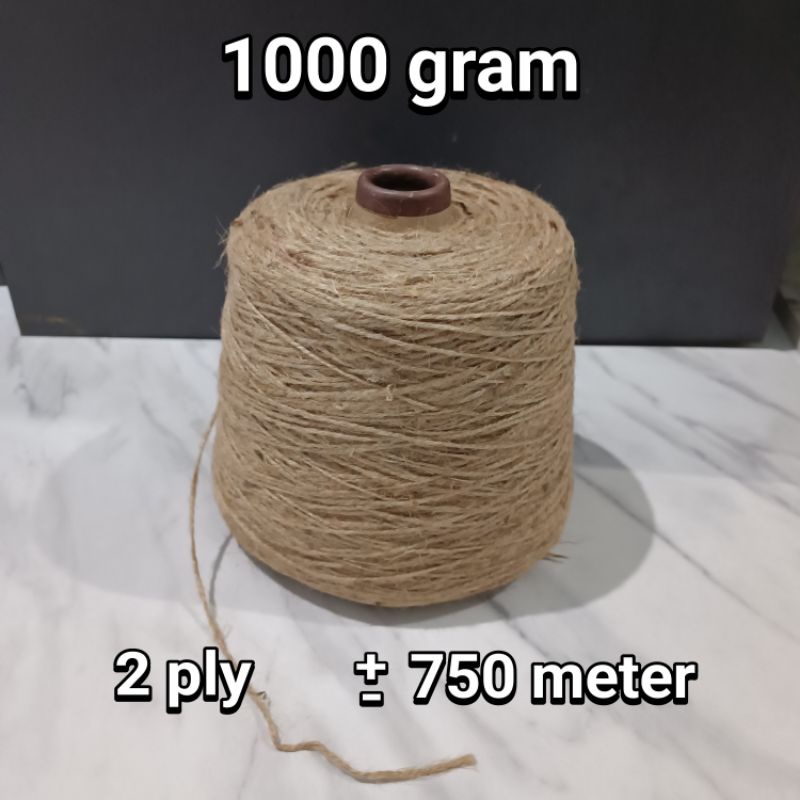 Jual Tali Goni Rami Natural 1000 gram - 750 meter Kerajinan Tangan ...