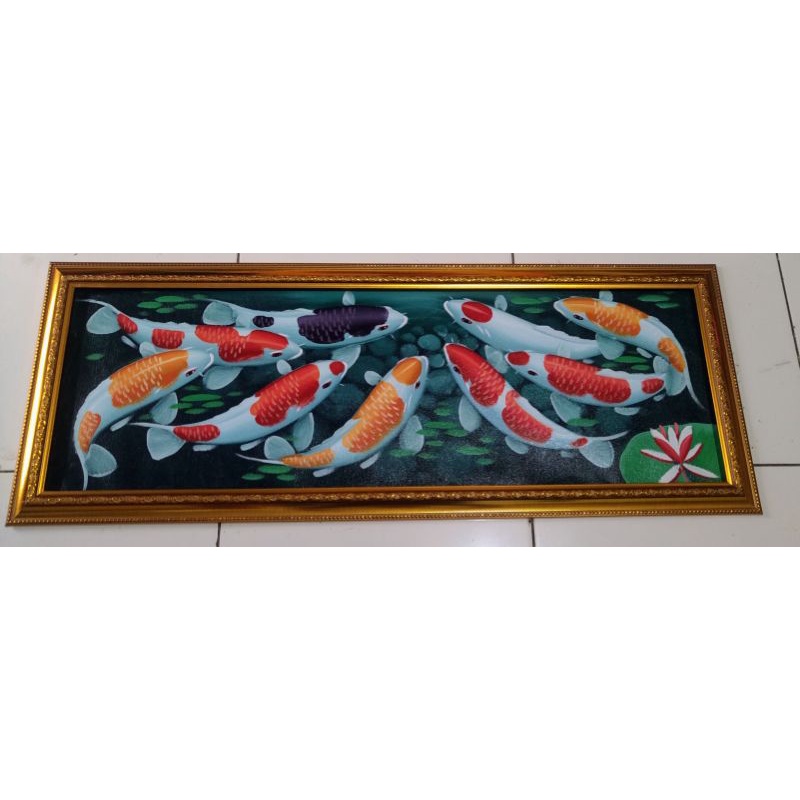 Jual Lukisan ikan koi asli buatan tangan bukan print atau cetakan ...