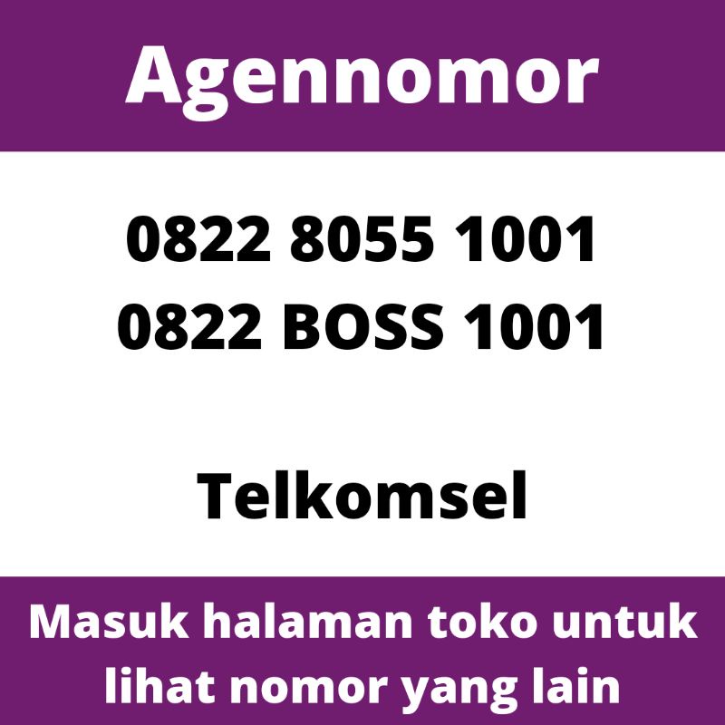 Jual kartu telkomsel simpati perdana nomor cantik 0822 8055 1001 pra ...