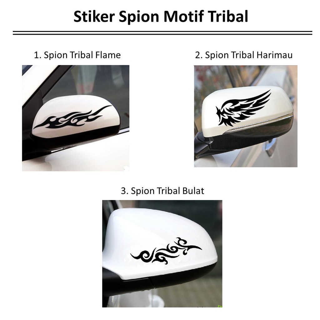 Jual Aksesoris Stiker Spion Mobil Tribal Harimau Flame Bulat Car Decal ...