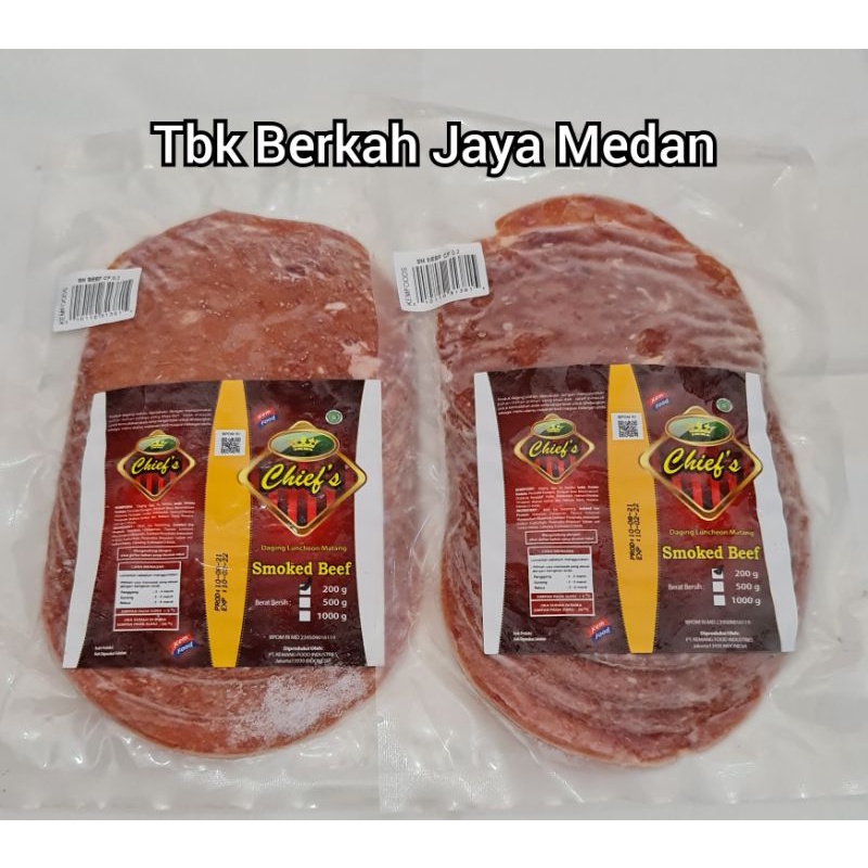 Jual Smoke Beef Chief 200gr HALAL/Daging sapi Asap/Daging Kebab/Daging ...