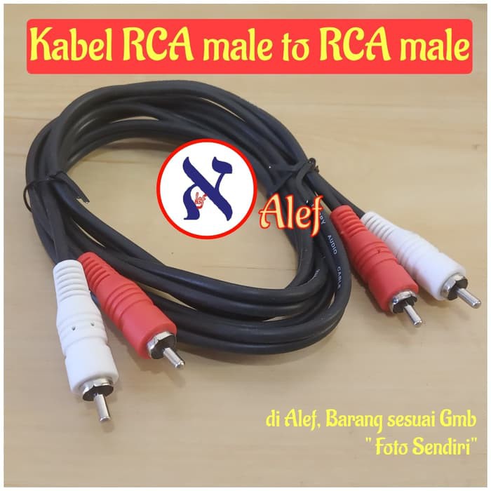 Jual Kabel Jack Rca male to rca male audio video cable 2 pin | Shopee ...