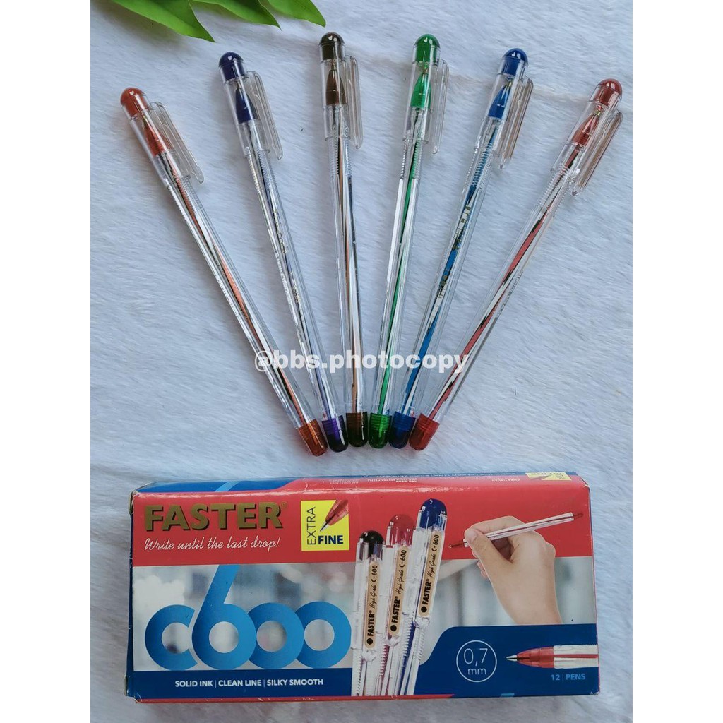 Jual Pulpen Faster C600 Biru | Shopee Indonesia
