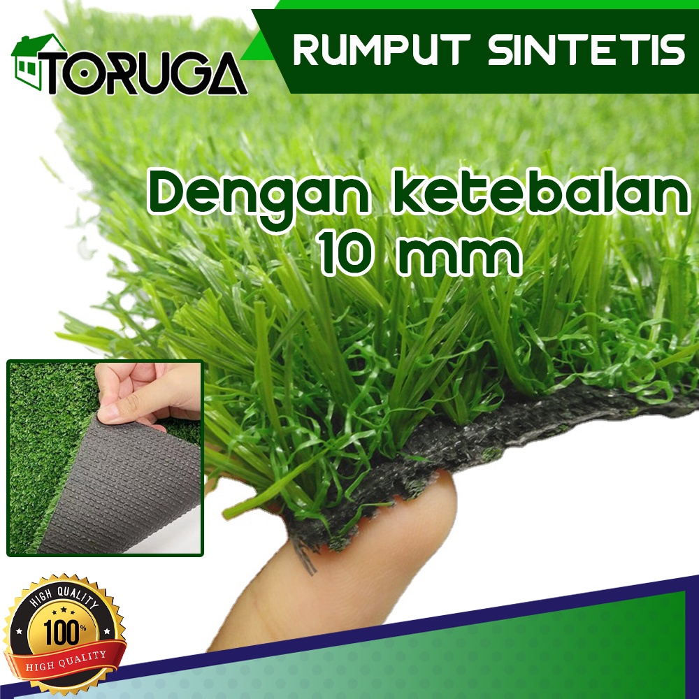 Jual Karpet Rumput Palsu Sintetis 10mm Swiss Grass Mat Per M2 100cm x ...