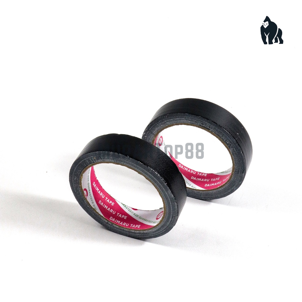 Jual Lakban Kain Hitam 1 Inch / Daimaru Cloth Tape Sedang [24 MM x 12 ...