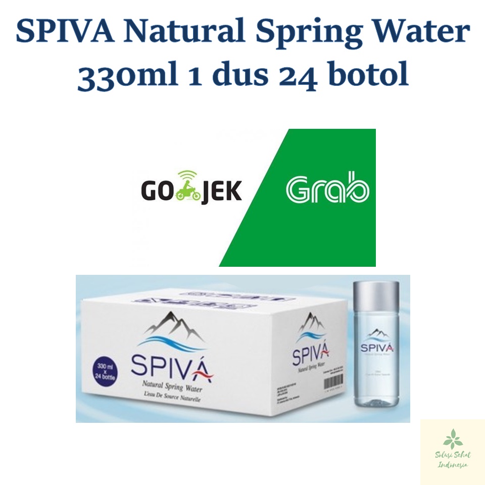 Jual SPIVA Natural Spring Water 330ml Air Mineral Alami 1 dus 24 botol ...
