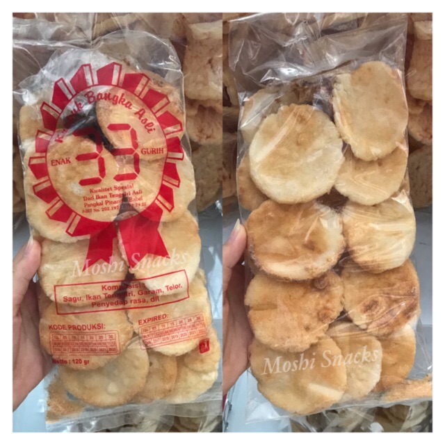 Jual Kemplang Panggang 33 Bulat isi 15 Asli Bangka / Kerupuk Bangka ...