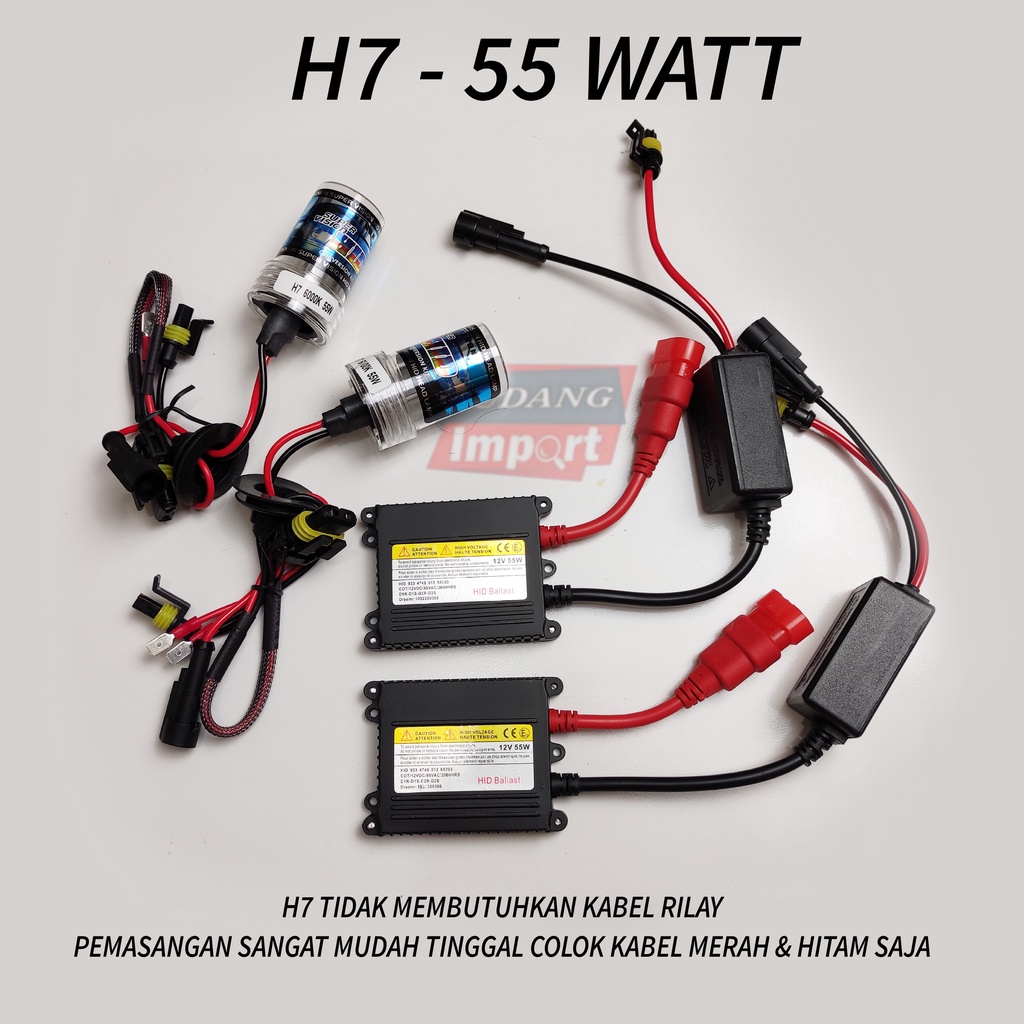 Jual LAMPU HID MOBIL H4 H7 H1 H11 55 WATT 6000K | Shopee Indonesia