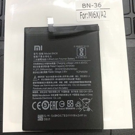 Jual Battery Baterai Xiaomi BN-36 A2 Mi6X ORI | Shopee Indonesia