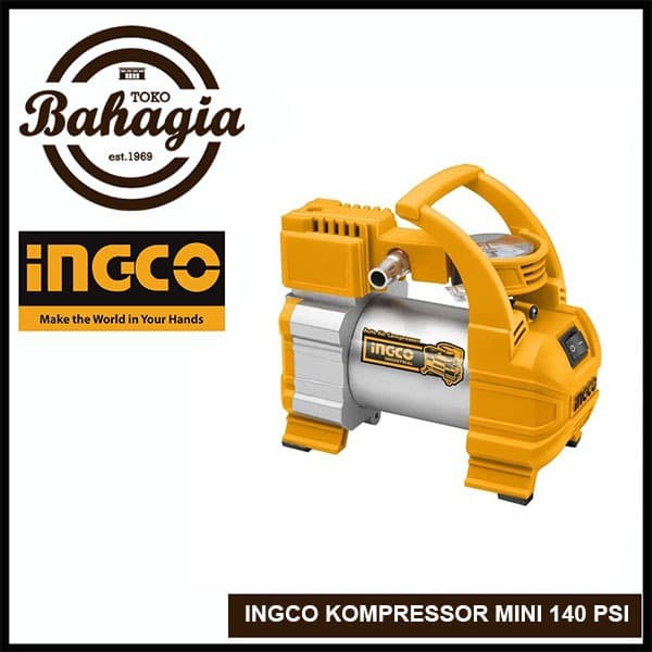 Jual KOMPRESSOR MINI ISI ANGIN BAN MOBIL DAN MOTOR INGCO AAC1408 ...