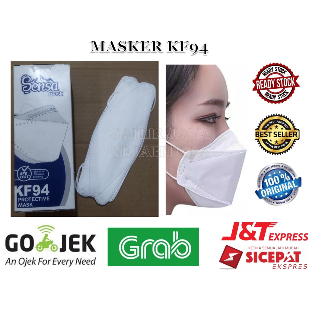 Jual MASKER KF94 MEDIS MERK SENSA 4Ply EARLOOP 1BOX ISI 20 PCS KEMENKES ...