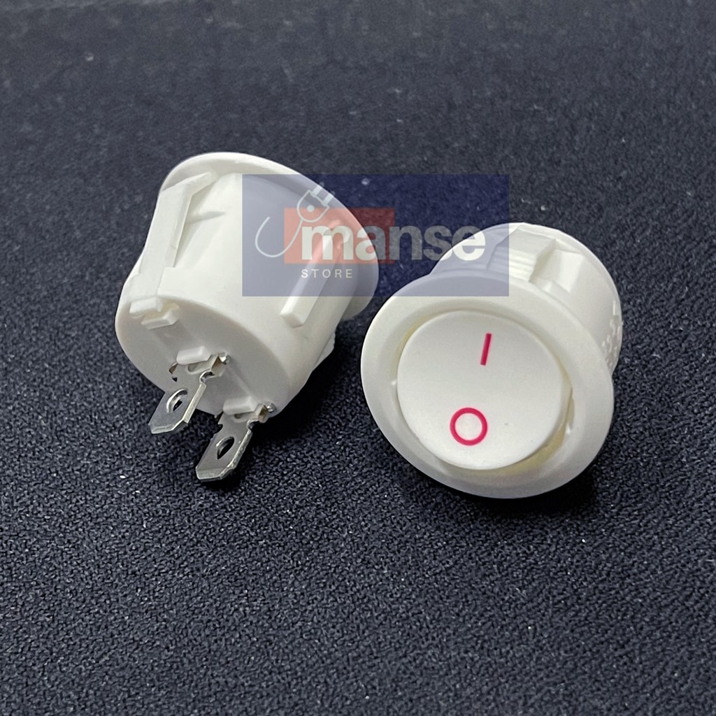 Jual Saklar Switch Bulat On Off 2 Pin Putih | Shopee Indonesia