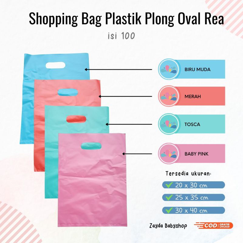 Jual Plastik Packing Online Shop Rea Isi 100 Shopping Bag Plastik HD ...