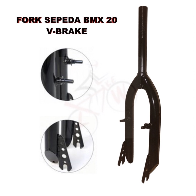 Jual Fork Sepeda BMX 20 V-Brake Standar Besi Hitam | Shopee Indonesia