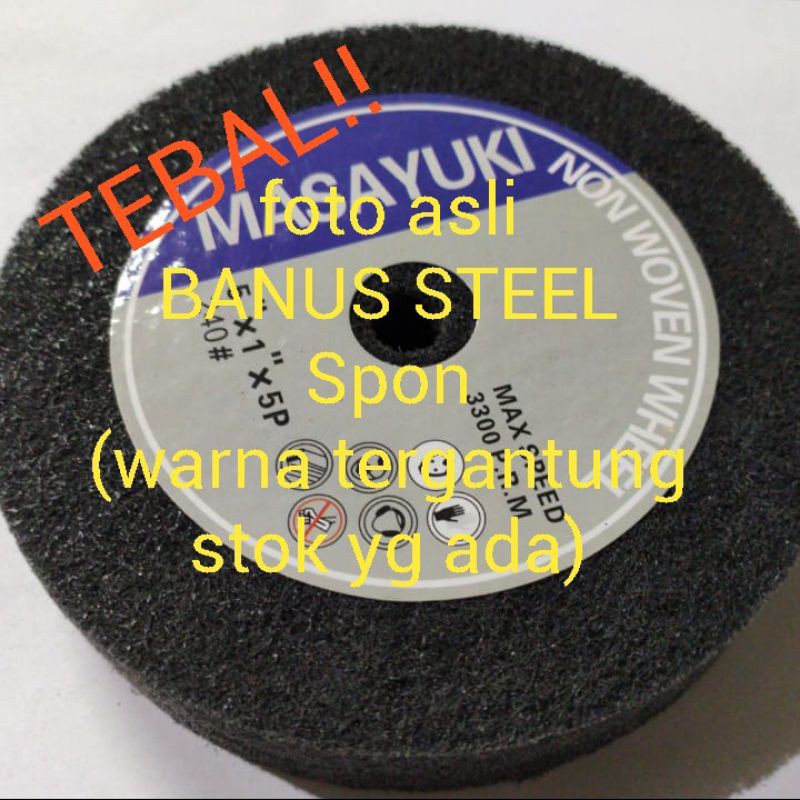 Jual Spon wool 4" inch TEBAL!! spon wool poles stainless steel mata ...
