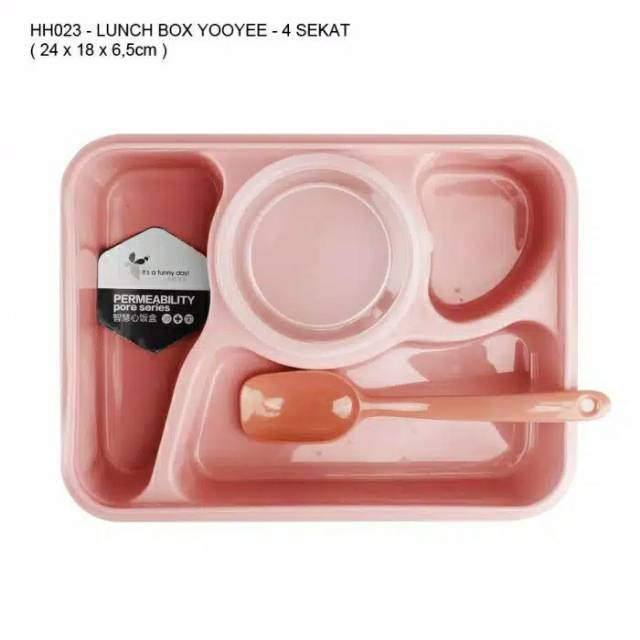 Jual Kotak Makan Yooyee 4 Sekat / Lunch Box 4 sekat | Shopee Indonesia