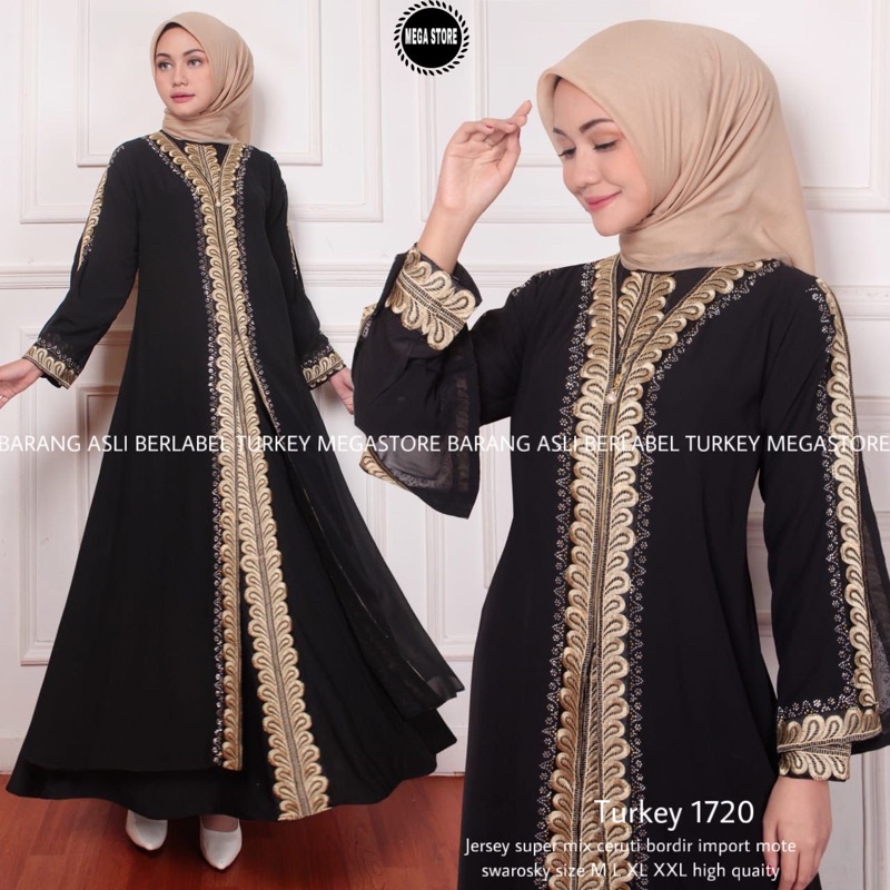 Jual TURKEY 1720 Dress Busana Muslimah By Original Mega Store | Shopee ...