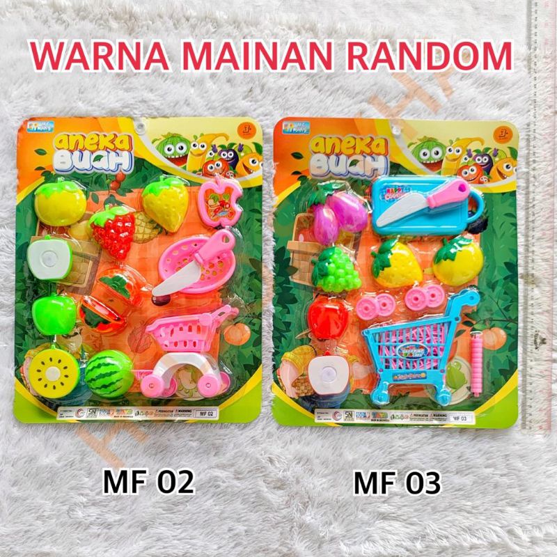 Jual MAINAN MF 02 03 04 ANEKA BUAH TROLLEY MINI BUAHAN MASAK MASAKAN ...