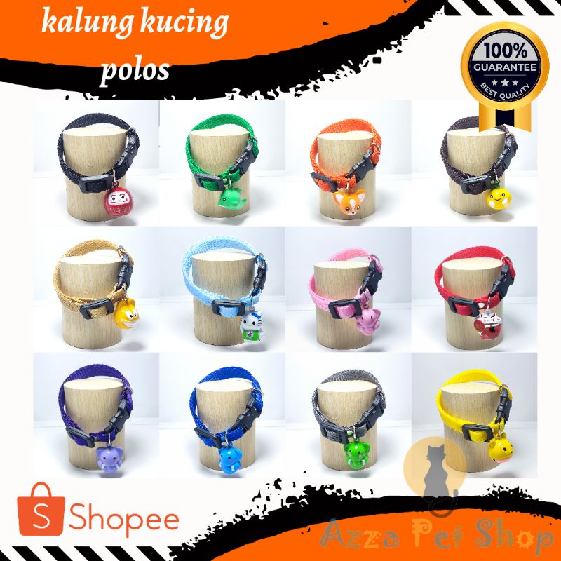 Jual kalung kucing polos lonceng karakter / kalung kucing murah ...