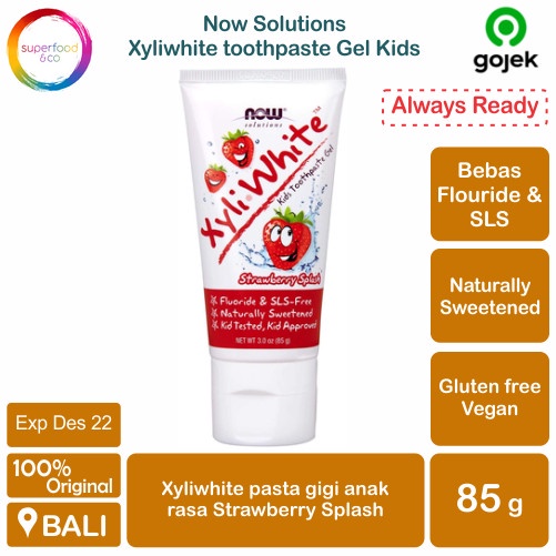 Jual Now Solutions Strawberry Kid's Xyliwhite Toothpaste 89ml | Shopee ...
