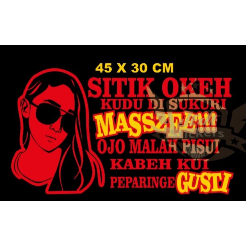 Jual STICKER CUTTING GAMBAR DENGAN KATA-KATA UNTUK KACA PINTU/BODY TRUCK PICKUP MOBIL DLL ...