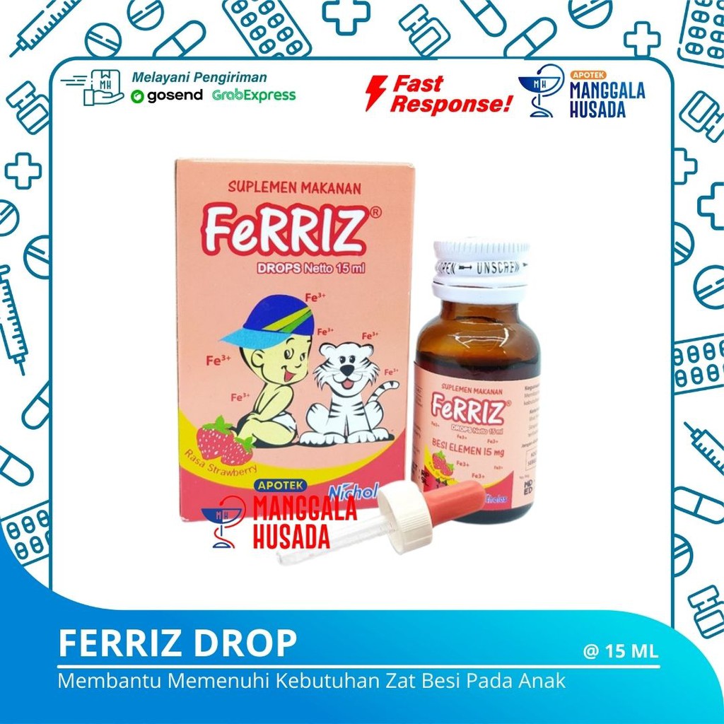 Jual FERRIZ DROPS RASA STRAWBERY @ 15 ML | Shopee Indonesia