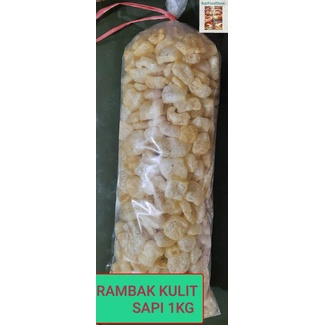 Jual Rambak kulit sapi 1KG/Krecek sayur kerupuk kulit matang makanan ...