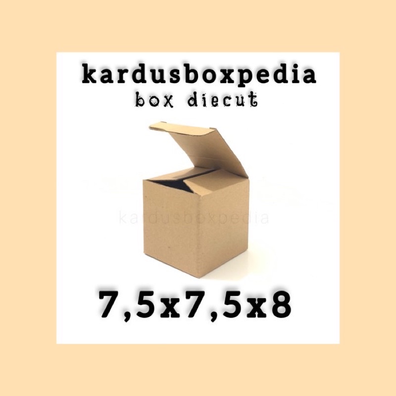 Jual corrugated box 7,5x7,5x8 box diecut/box pizza packing | Shopee ...