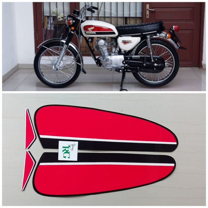 Jual STIKER STRIPING LIS BODY HONDA CB 100 GLATIK MERAH PUTIH | Shopee ...