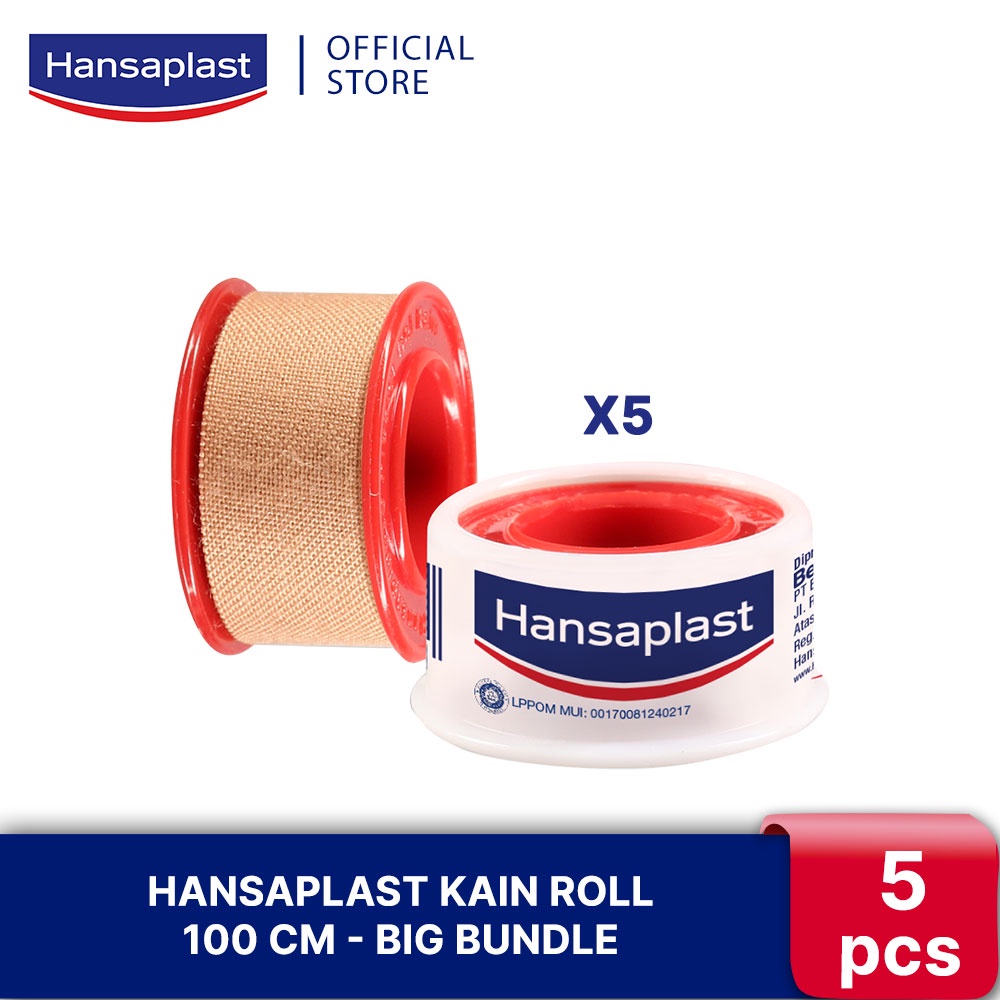 Jual HANSAPLAST Perban Luka Roll Kain 1m P3K Perban Rol - Big Bundle ...