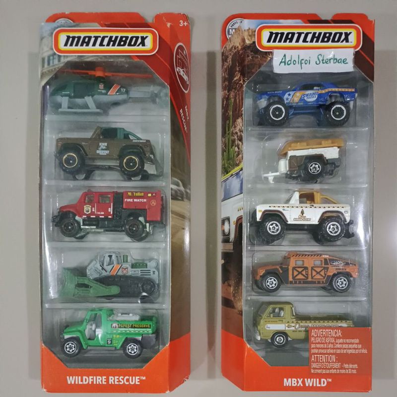Jual matchbox isi 5 gift pack wildfire rescue mbx rescue helicopter ...