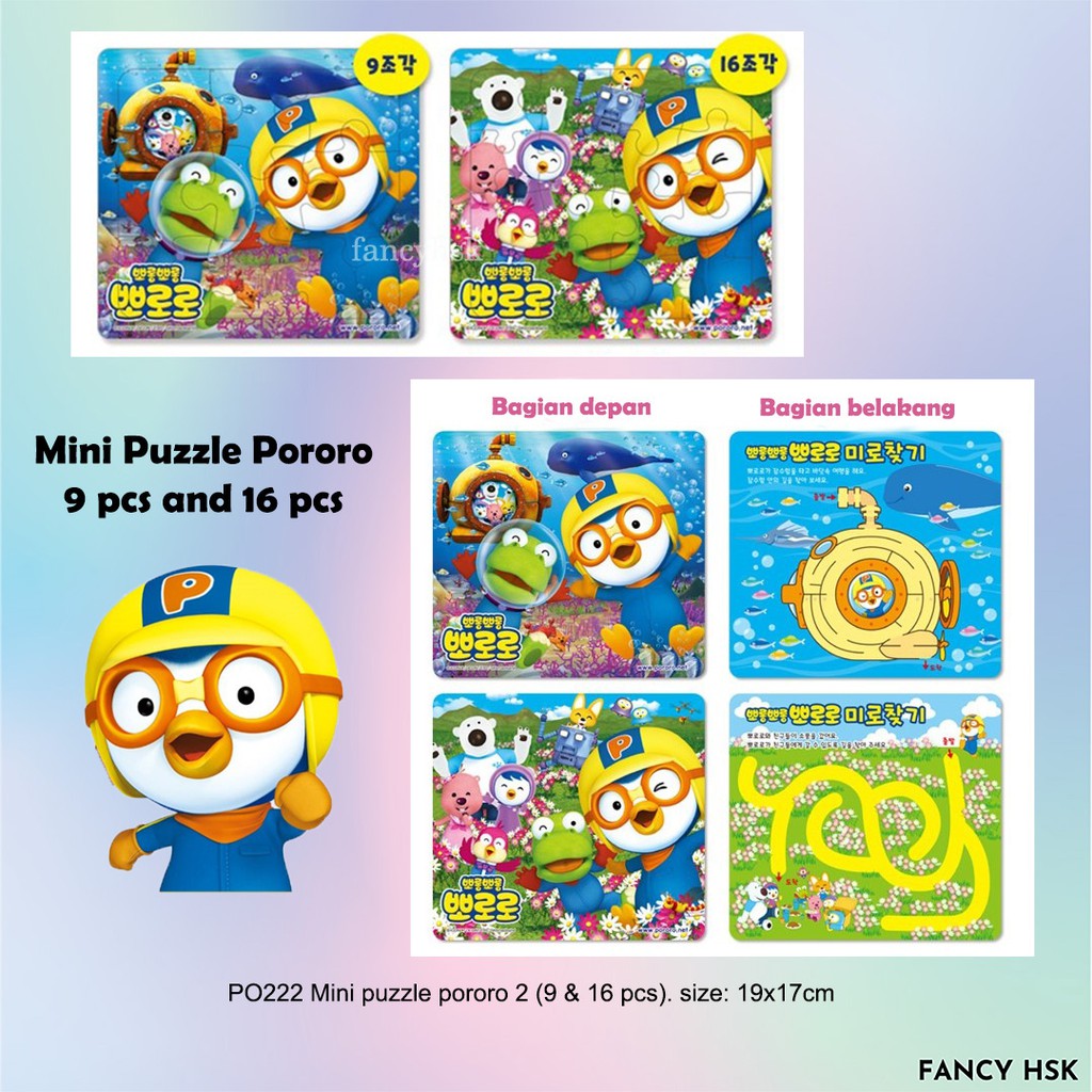 Jual ORI KOREA MINI PUZZLE PORORO 2 - PO222 | Shopee Indonesia