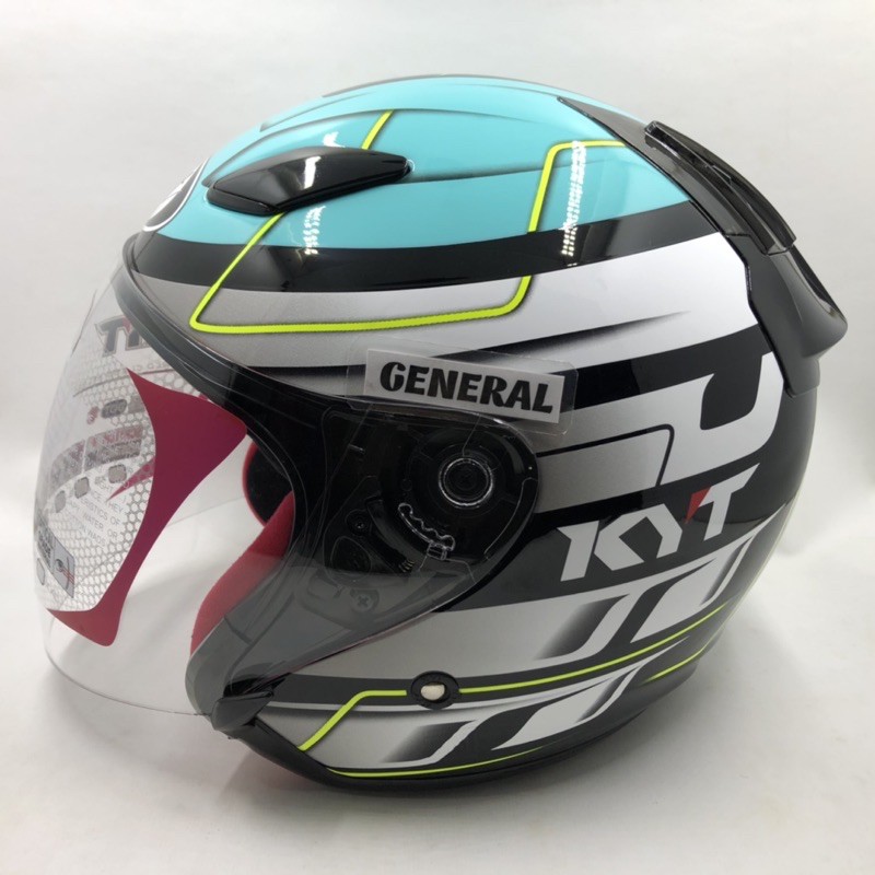 Jual Helm KYT DJ Maru Motif 13 Black Blueis Green Blue Tosca Hijau Tosca Yellow Fluo Half Face ...