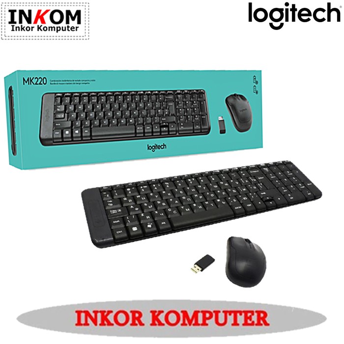 Jual Keyboard + Mouse Logitech MK220 Wireless | Shopee Indonesia