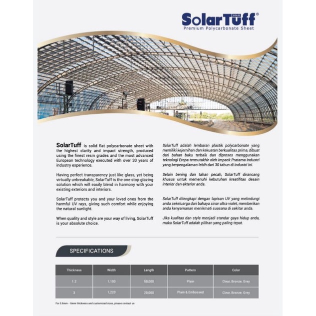 Jual Solarflat tebal 3mm Jn | Shopee Indonesia
