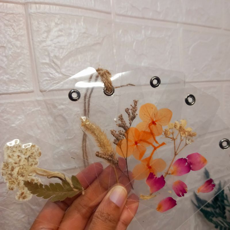 Jual Pembatas buku Hang tag produk vintage bunga kering transparant ...