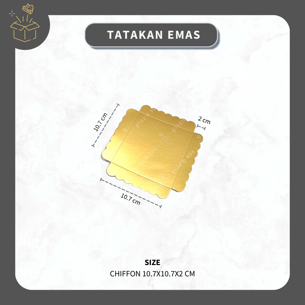 Jual (25 pcs) TATAKAN EMAS MINICAKE IMPORT | Tatakan Alas Bulat Donut ...