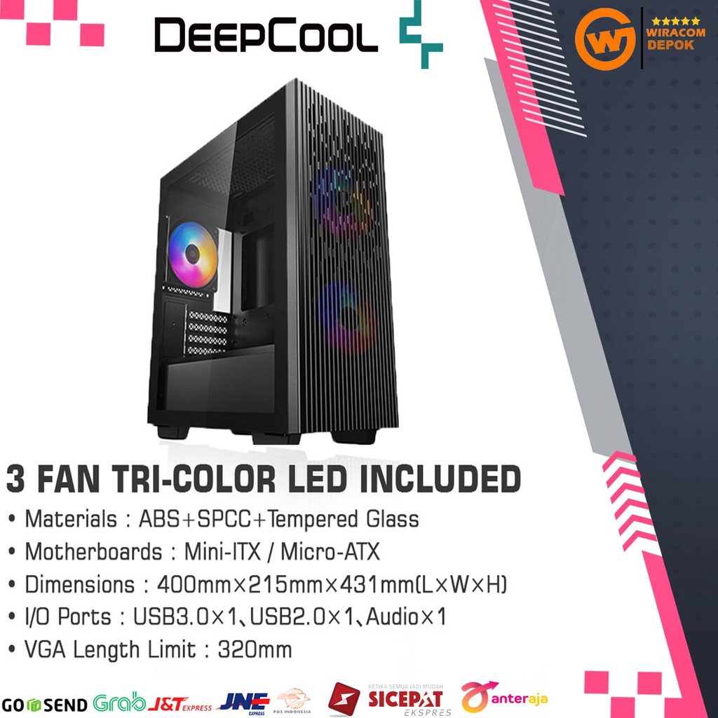 Jual Gaming Case DeepCool Matrexx 40 3FS - mATX Casing Komputer PC ...