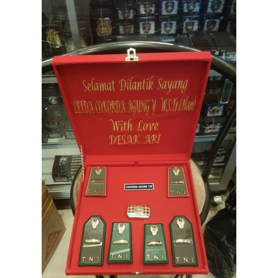 Jual (COD) SATU SET PANGKAT PDH PDU SETDA LIST MERAH +BOX MIKA ...