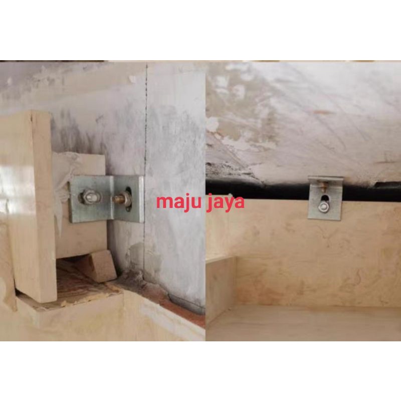 Jual Bracket tipe L untuk pasang kering dinding marmer granit | Shopee ...