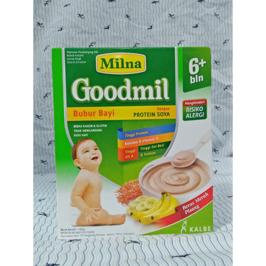 Jual Milna BuburBayi Goodmil 6+ Bulan Beras Merah Pisang 120 gr - HTA ...