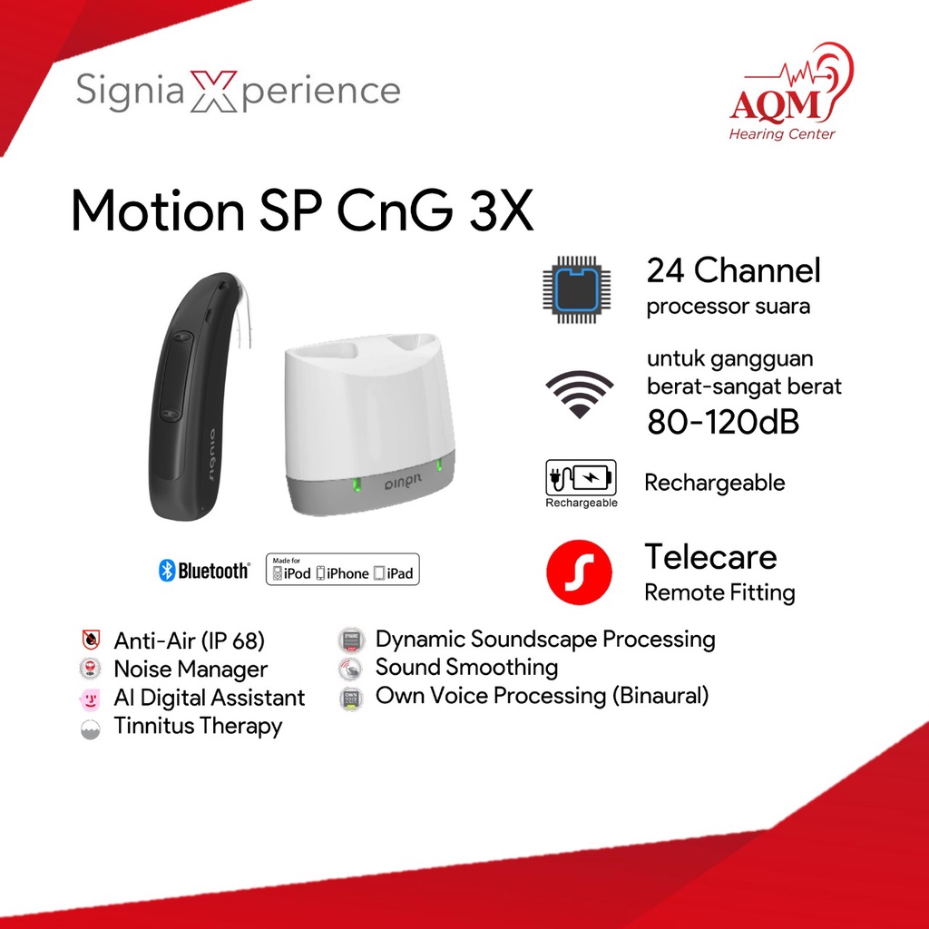 Jual Alat Bantu Dengar (ABD) Signia Motion Super Power/SP 3X | Shopee ...