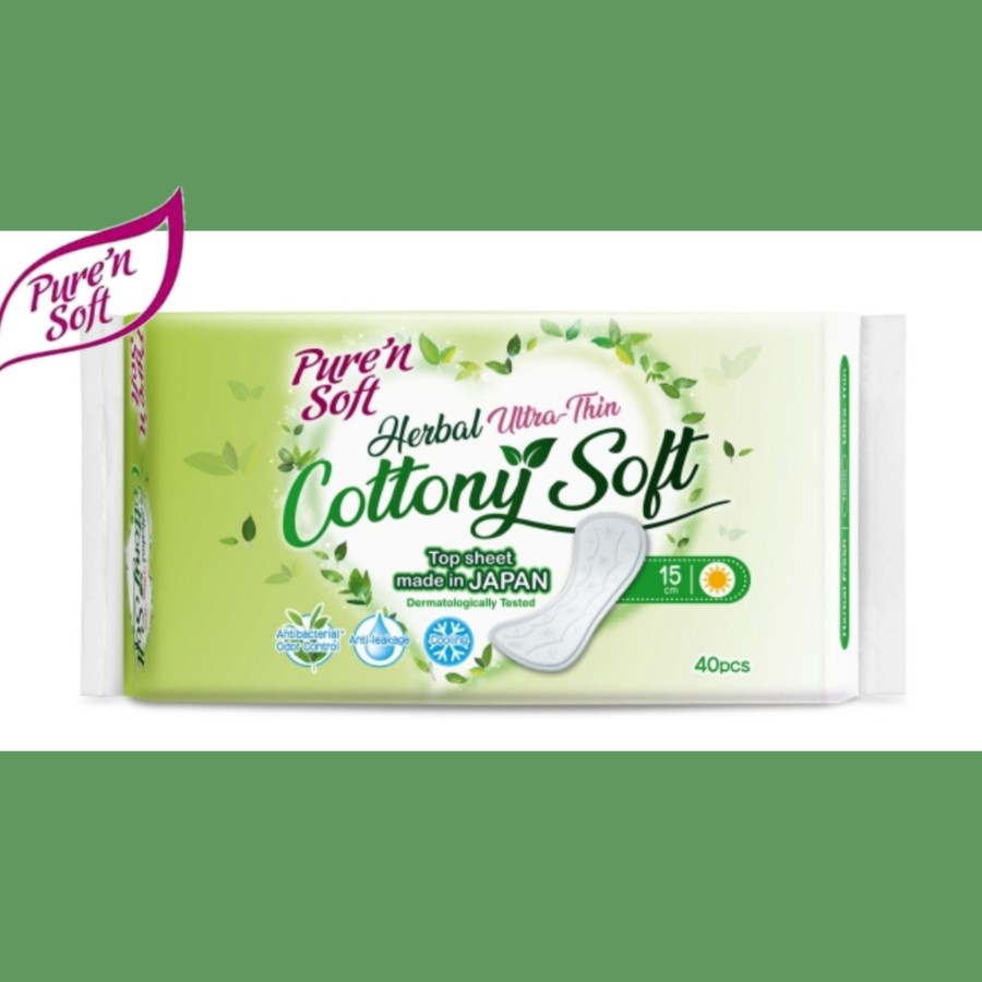 Jual Pure N Soft Herbal Candy Ultra-thin Cotton Soft 15cm x 40 Pads ...
